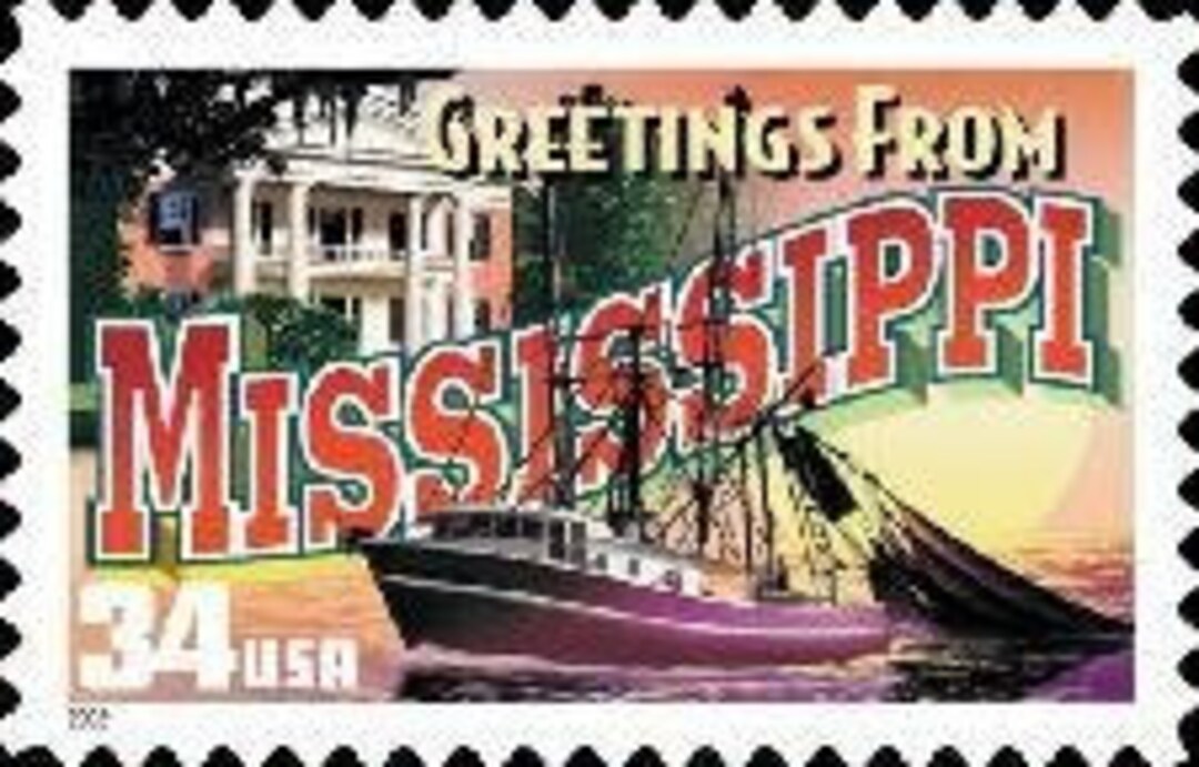 Five 5 Greetings From Mississippi 34c Stamp // Unused Postage Stamps 34 ...