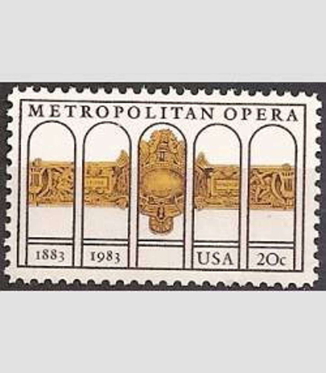 Five 5 Metropolitan Opera 20c Stamps // Vintage Unused Postage Stamps ...