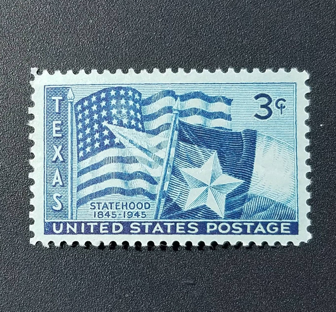 Texas Statehood Vintage 3 Cent Stamps (set of 5) - Etsy
