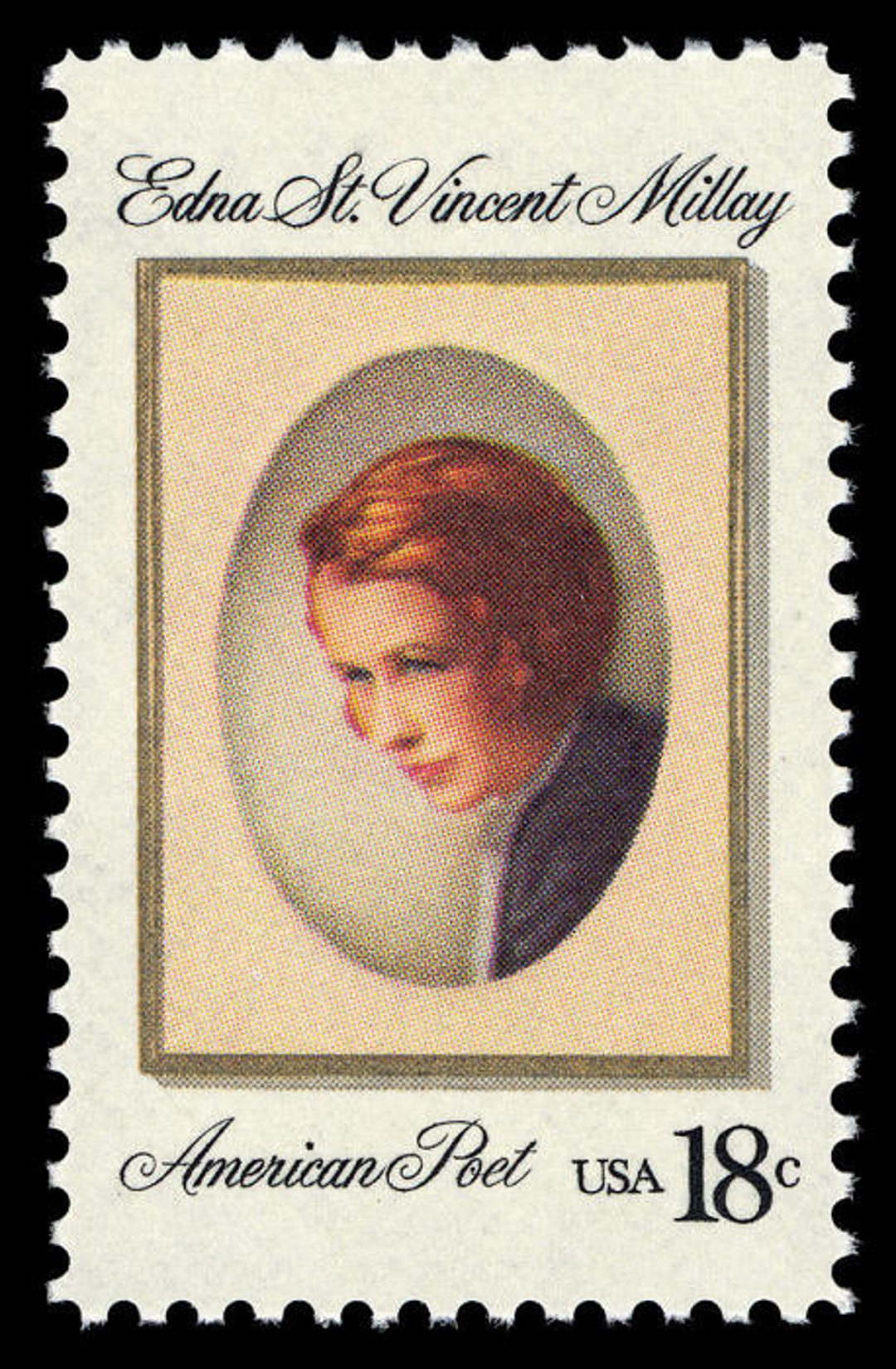 Five 5 Edna St. Vincent Millay 18c Stamps // Unused Postage Stamps 18 ...