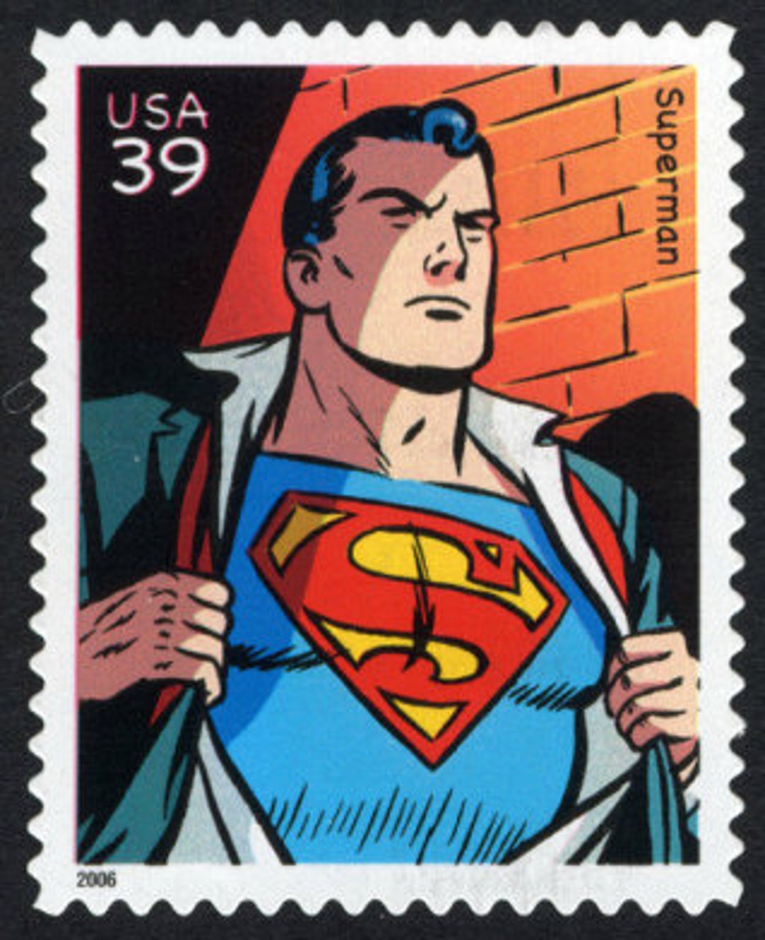One 1 Superman 39c Stamp // Super Heroes, DC Comics // Unused Postage ...