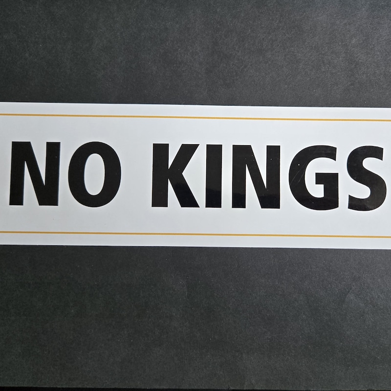 No Kings Bumper Sticker - Etsy