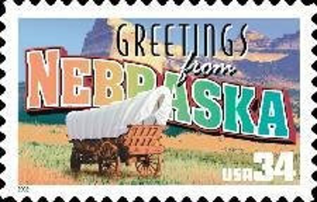 Greetings From Nebraska Vintage Postage Stamps, 34 Cent (set of 5) - Etsy