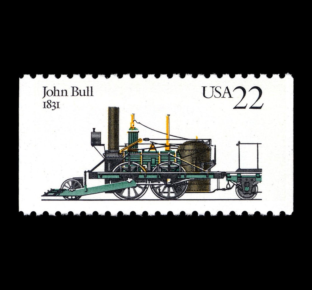 One 1 John Bull Locomotive 22c // Steam Engines 22c // Vintage Unused ...