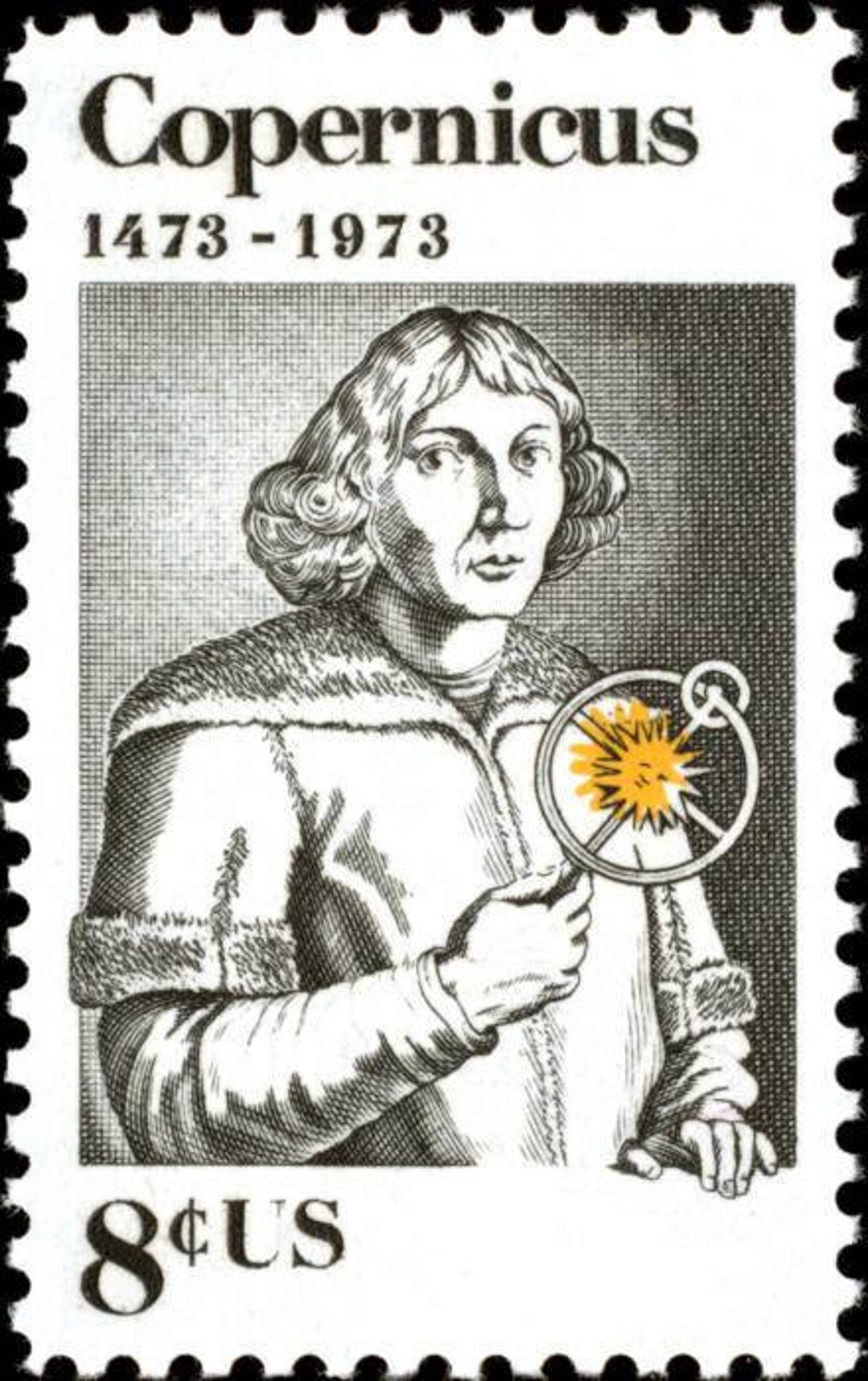 Five 5 500th Anniversary Copernicus 8c // Vintage Unused Space Postage ...