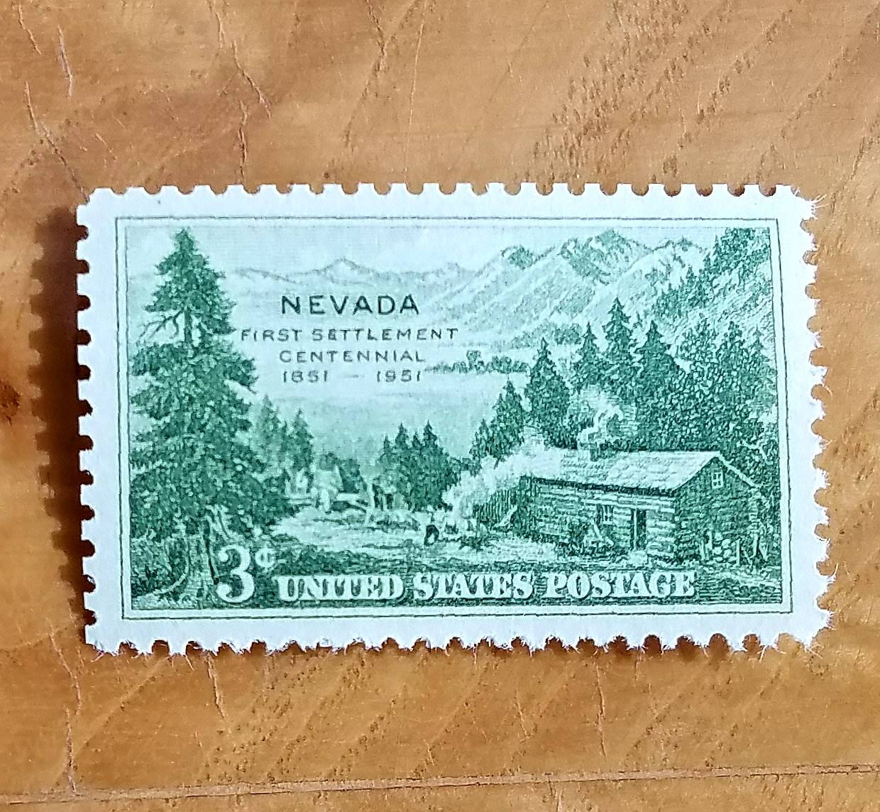 Five 5 vintage unused postage stamps Nevada // 3 cent | Etsy