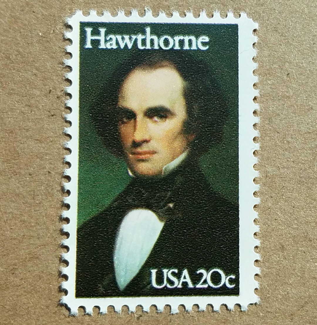 Five 5 Vintage Unused Postage Stamps Nathaniel Hawthorne 20c // 20 Cent ...