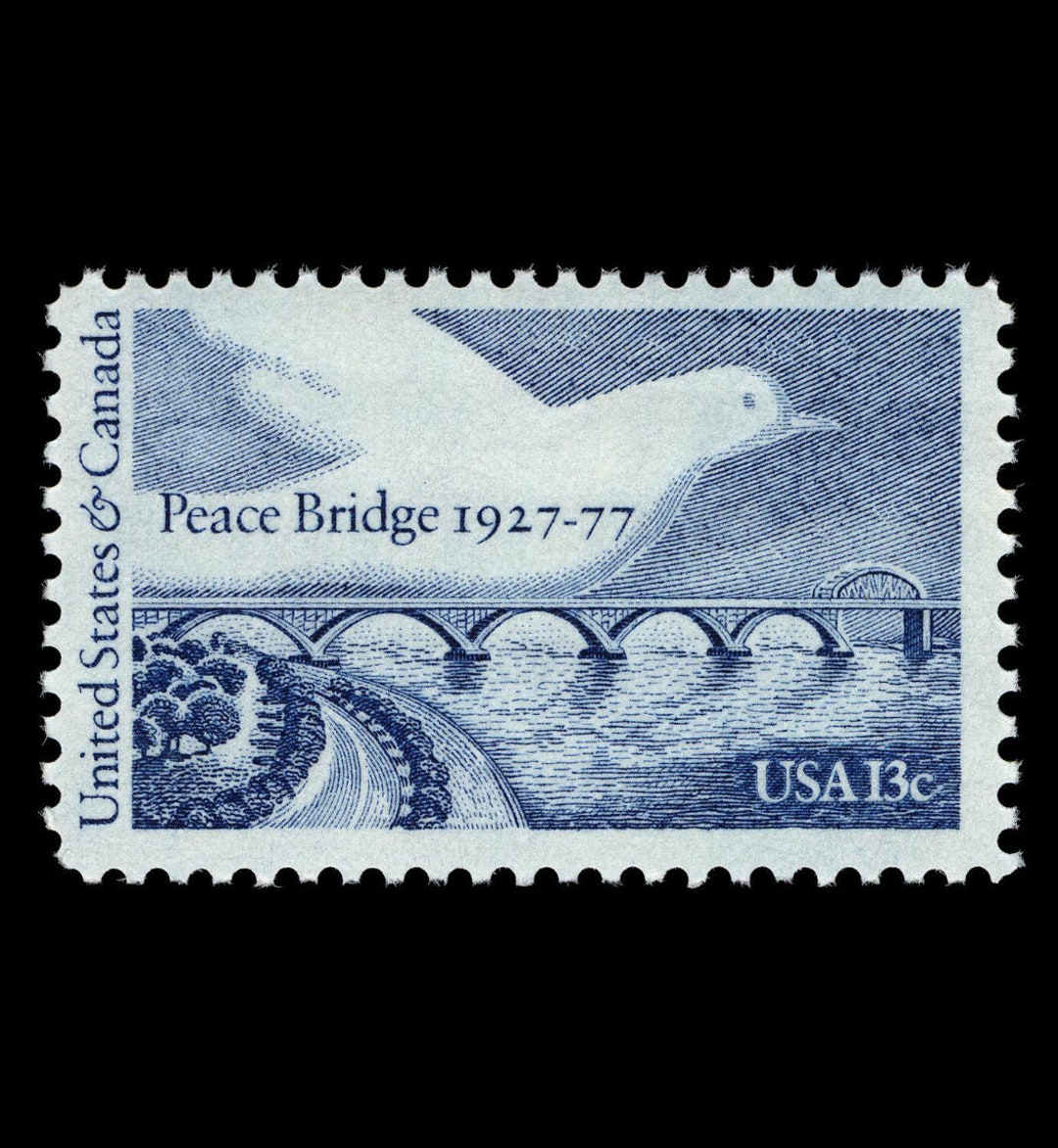 Five 5 Peace Bridge 13c Stamps // Vintage Unused Postage Stamps // 13 ...