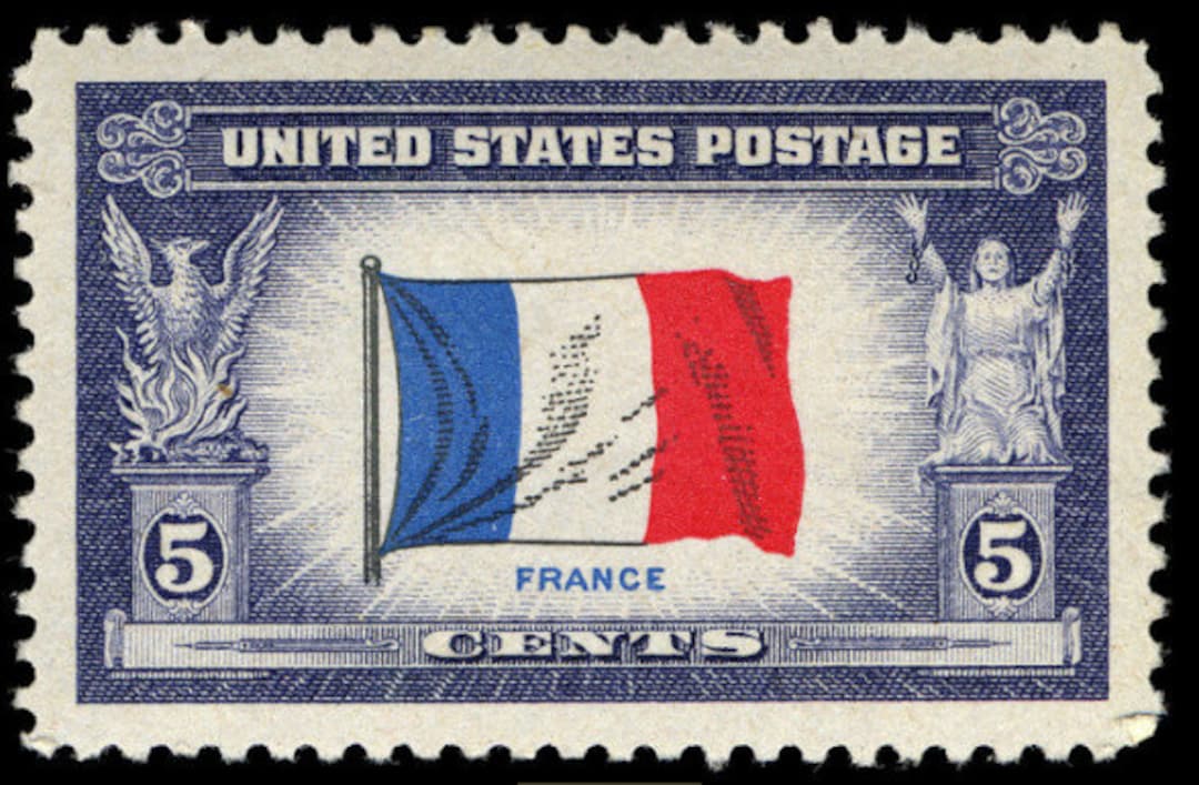 Overrun Countries, 1942-1943: France 5c // Vintage Unused Postage ...