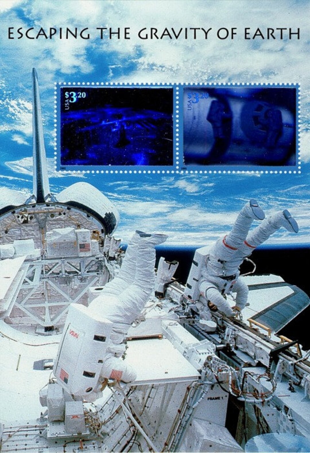 2 X Escaping the Gravity of Earth Stamps (two-stamp Sheet) // 3.20 Cent ...