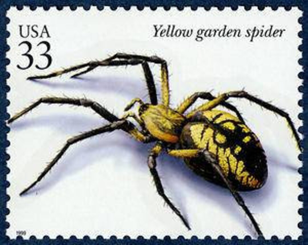 One 1 Unused Postage Stamp - Yellow Garden Spider 33c // 33 Cent Stamp ...