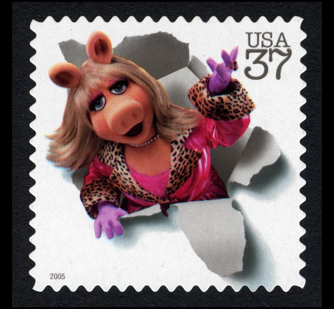 One 1 Unused Postage Stamp // Jim Henson's Muppets: Miss Piggy 37c ...