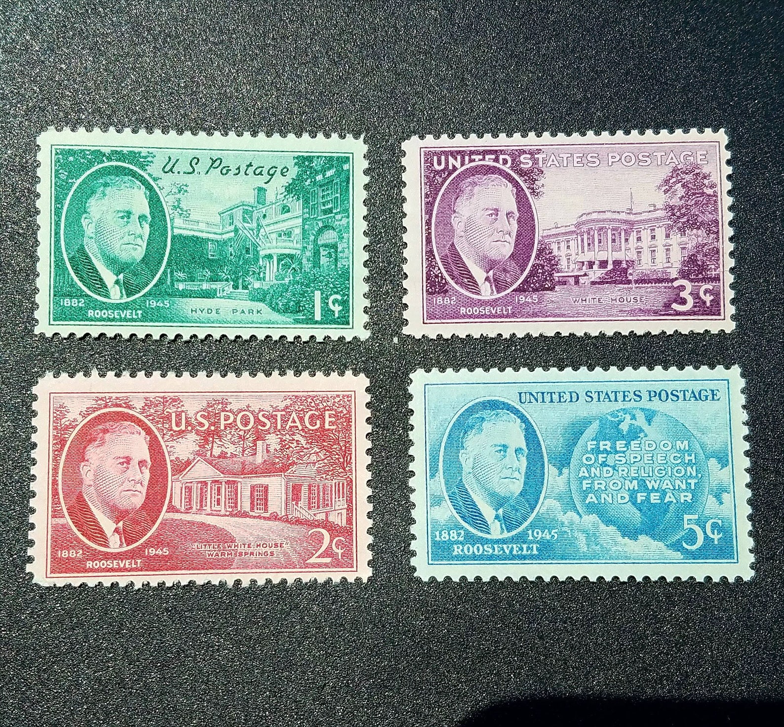 Four 4 Unused FDR Postage Stamps Franklin D. Roosevelt: 1c - Etsy Denmark