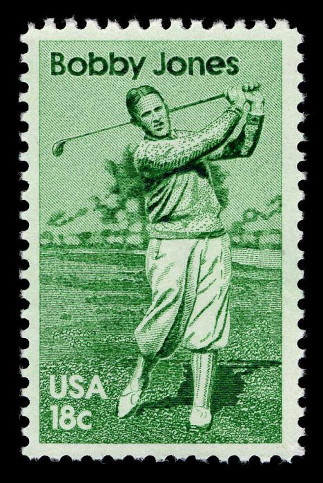 Five 5 Bobby Jones 18c // Unused Postage Stamps // 18 Cent Stamp ...