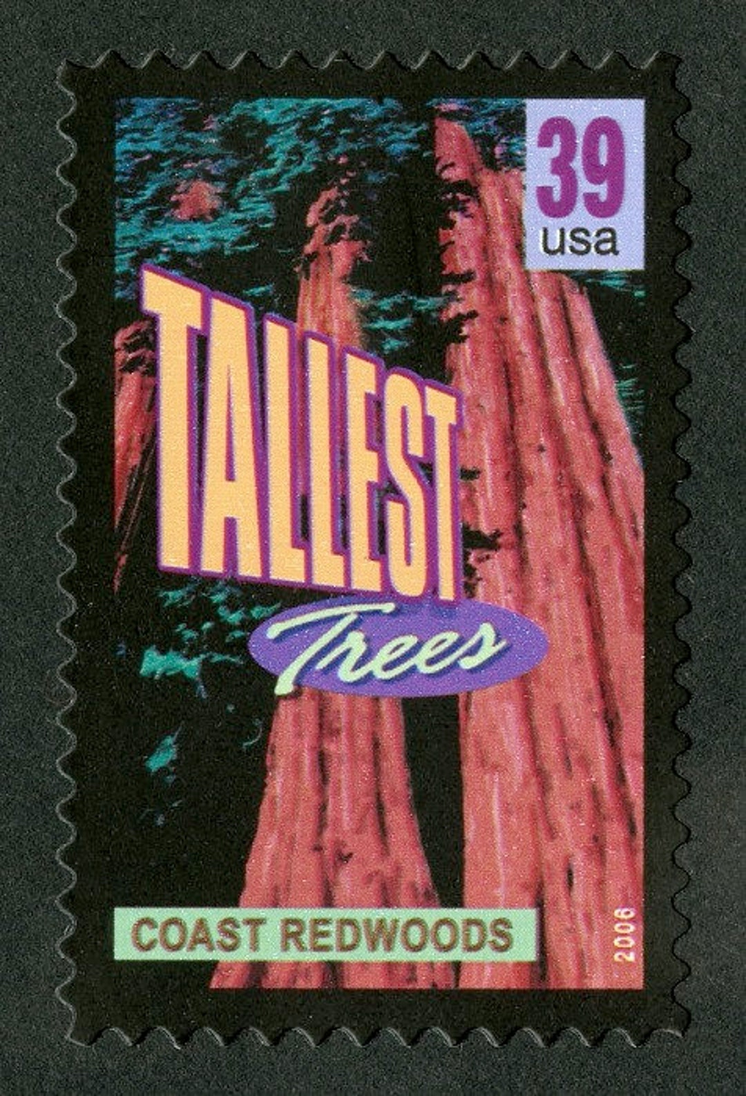 One 1 Coast Redwoods 39c Stamp // Wonders of America: Tallest Trees ...