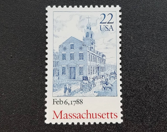 Five 5 Vintage Unused Postage Stamps Massachusetts // 22 - Etsy