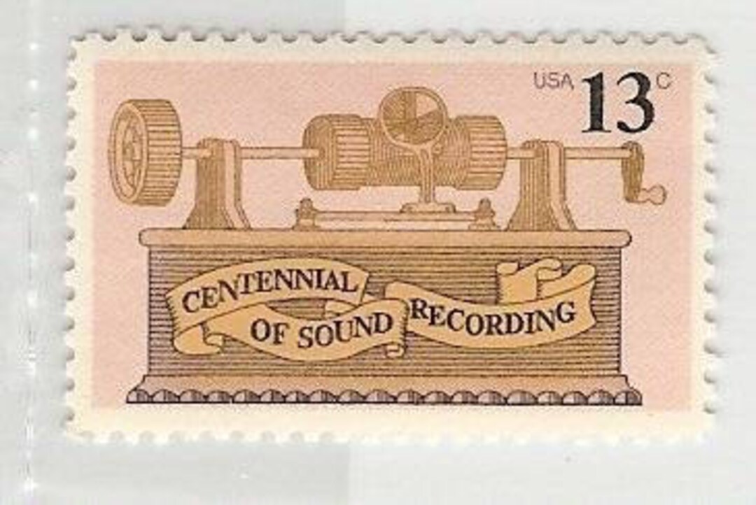 Five 5 Sound Recording 13c // Vintage Unused Postage Stamps 13 Cent ...