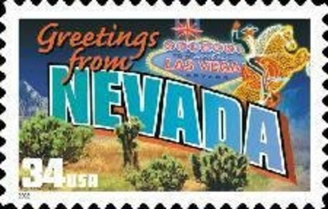 Five 5 Unused Postage Stamps - Greetings From Nevada // 34 Cent Stamps ...