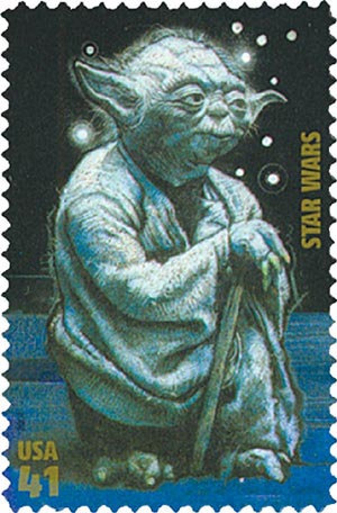 One 1 Unused Postage Stamp Star Wars: Yoda // 41 Cent Stamp - Etsy