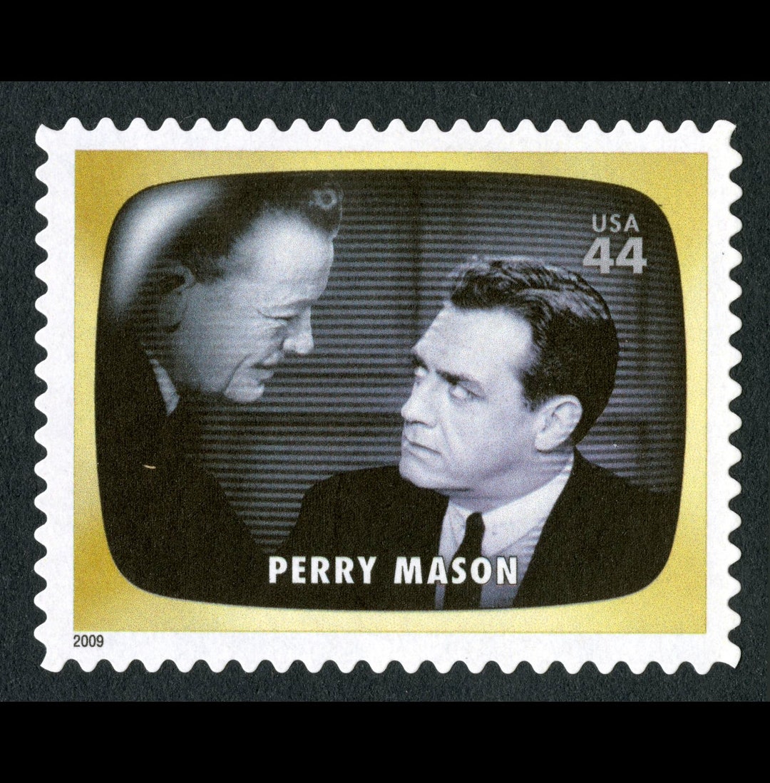 One 1 Perry Mason 44c Stamps // Early TV Memories // Unused Postage ...