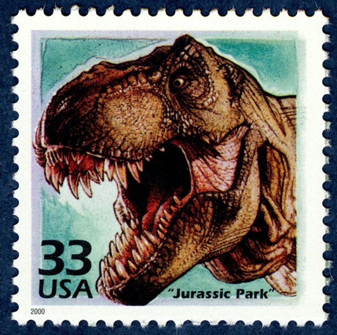 One 1 Jurassic Park 33c Stamp // Celebrate the 1990s // Unused Postage ...