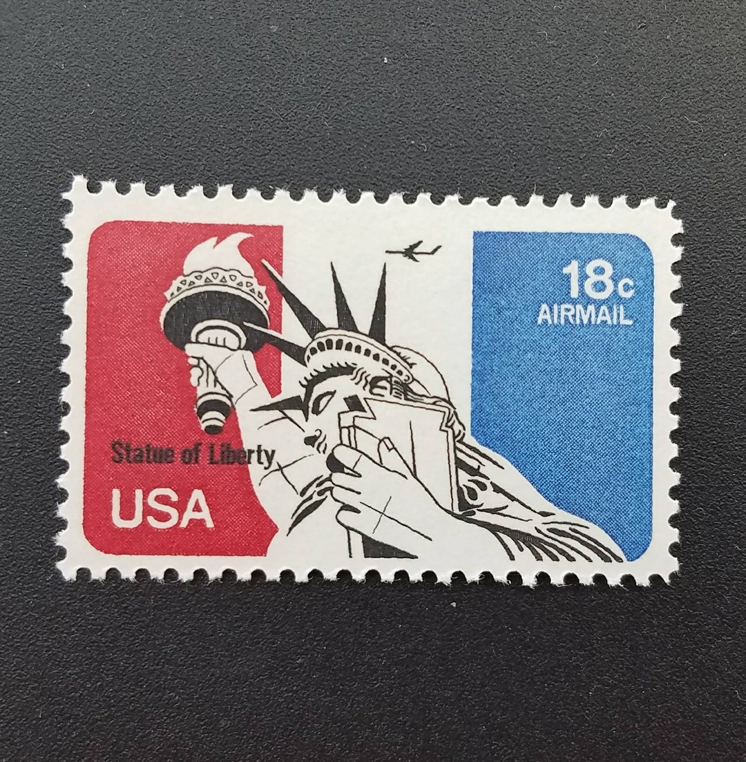 Five 5 Unused US Postage Stamps - Statue of Liberty 18c // 18 Cent ...