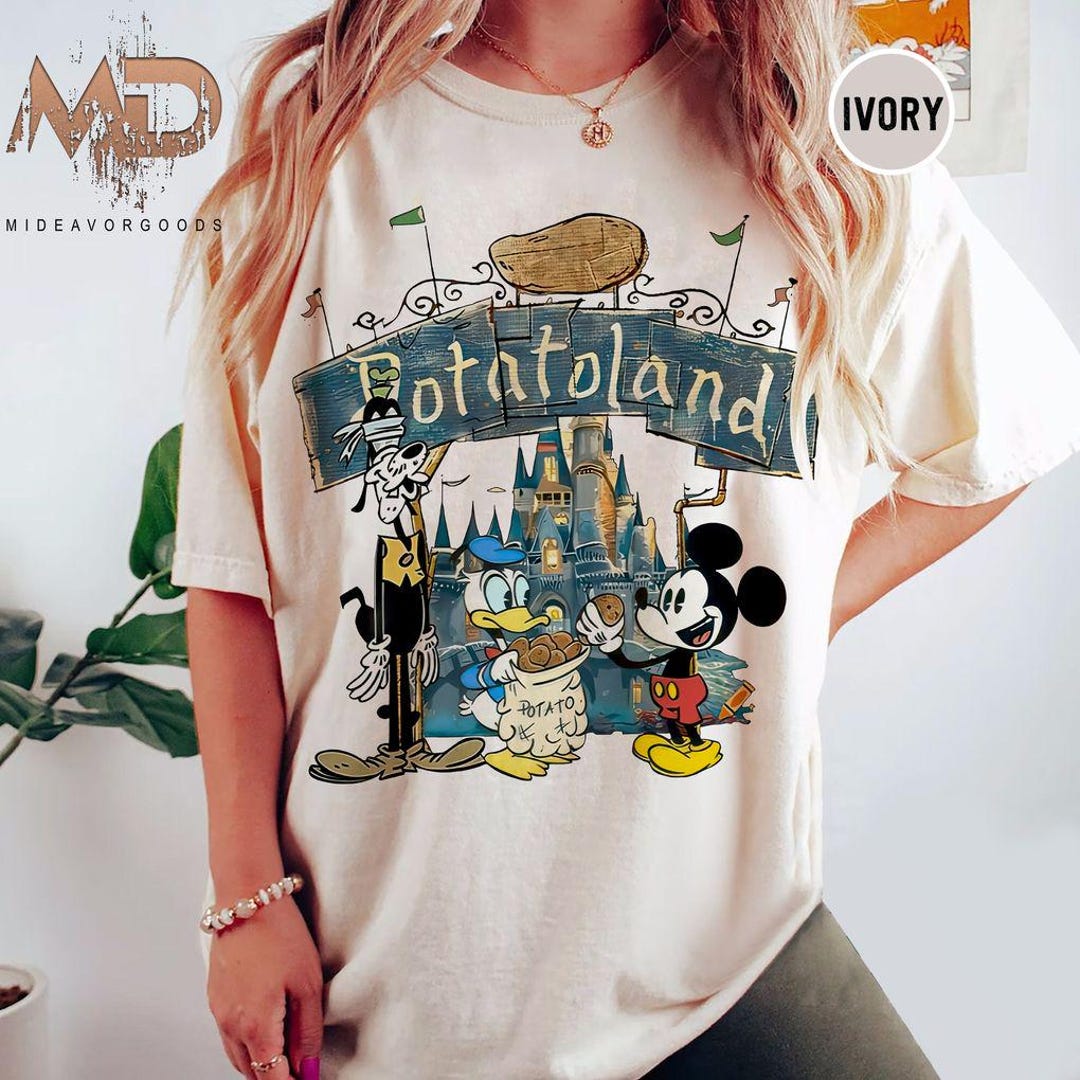 Vintage Mickey and Friends Disney Potatoland Shirts, Mickey Mouse ...