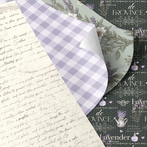 Lavender Digital Paper Pack - 12 Sheets - 300 Dpi - Etsy
