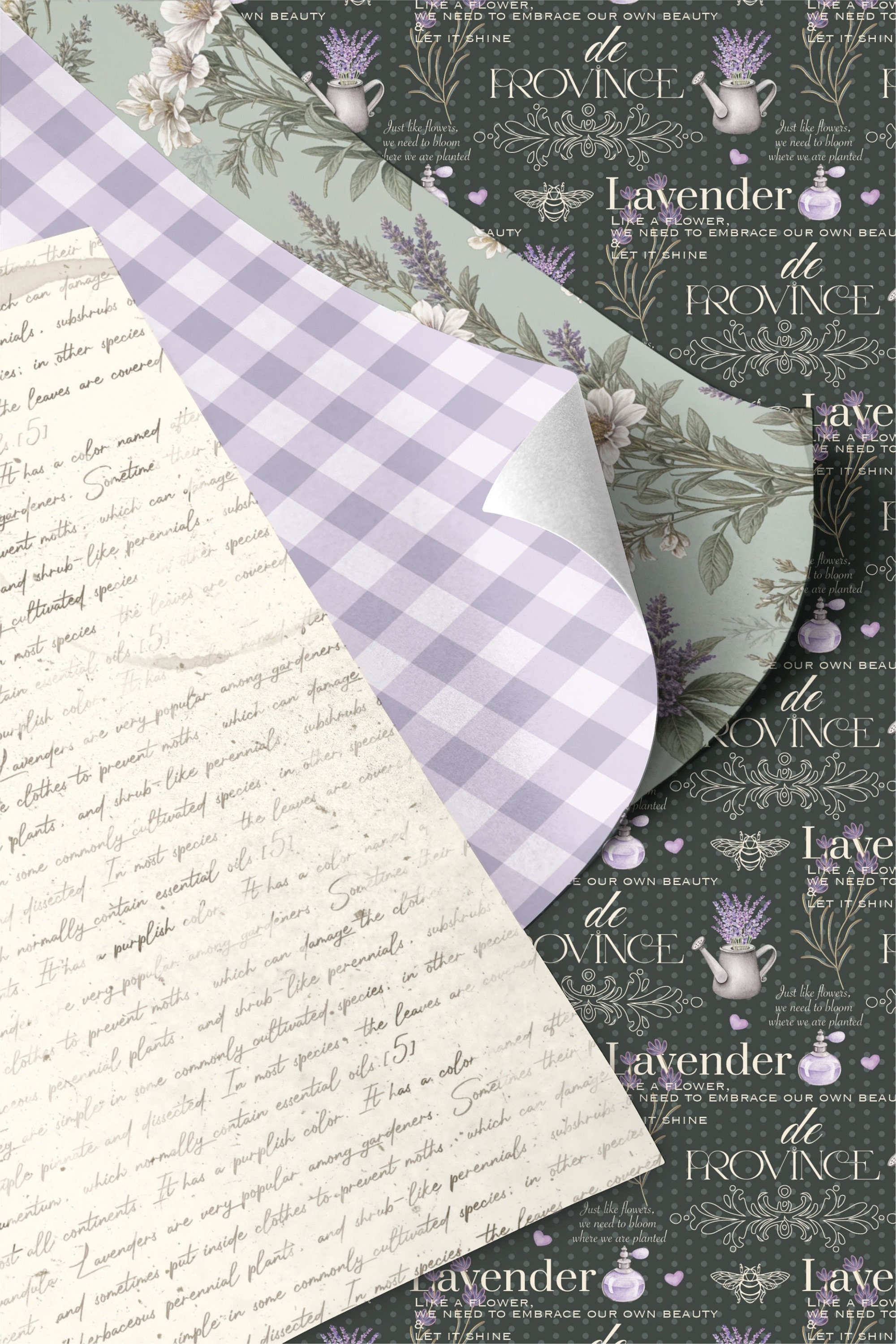 Lavender Digital Paper Pack - 12 Sheets - 300 Dpi - Etsy