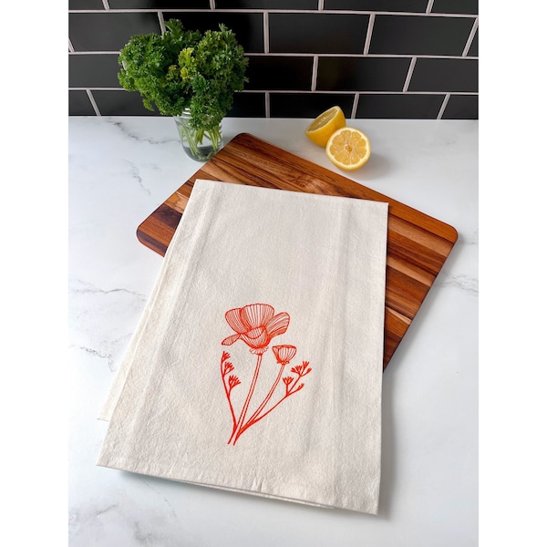 Poppy Towel - Etsy