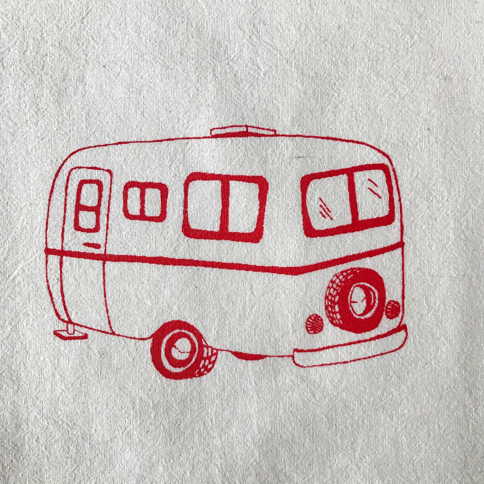 Scamp Camper Kitchen Towel, Travel Trailer Tea Towel, Flour Sack Cotton ...