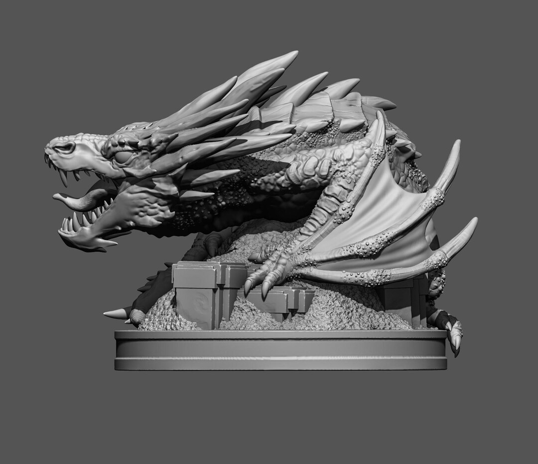 3d Printer Files,stl Model,3d Dragon Figure,3d Printing Files,3d ...