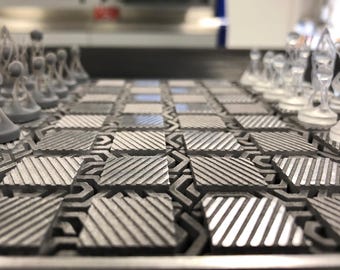 3D Print Chess Board STL Files - Etsy