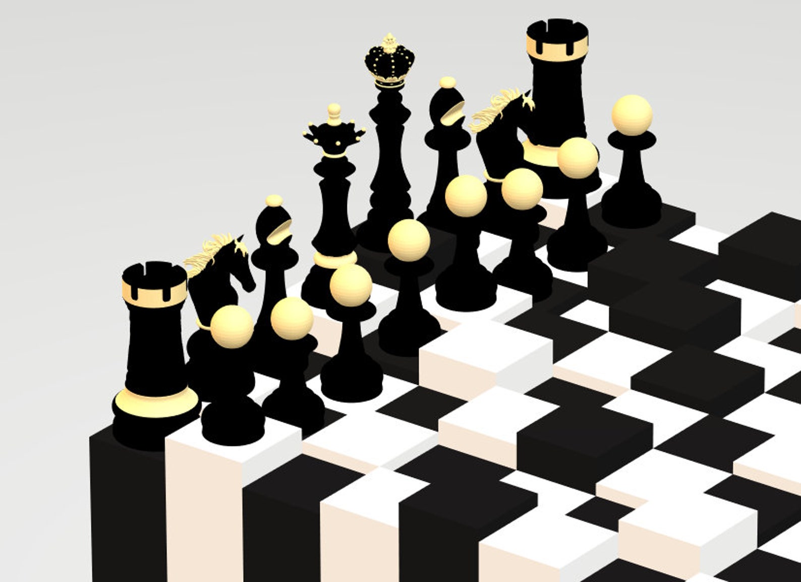 3d Stl Model,3d Pritner and Printing Files,3d Chess Set File,chess Game ...