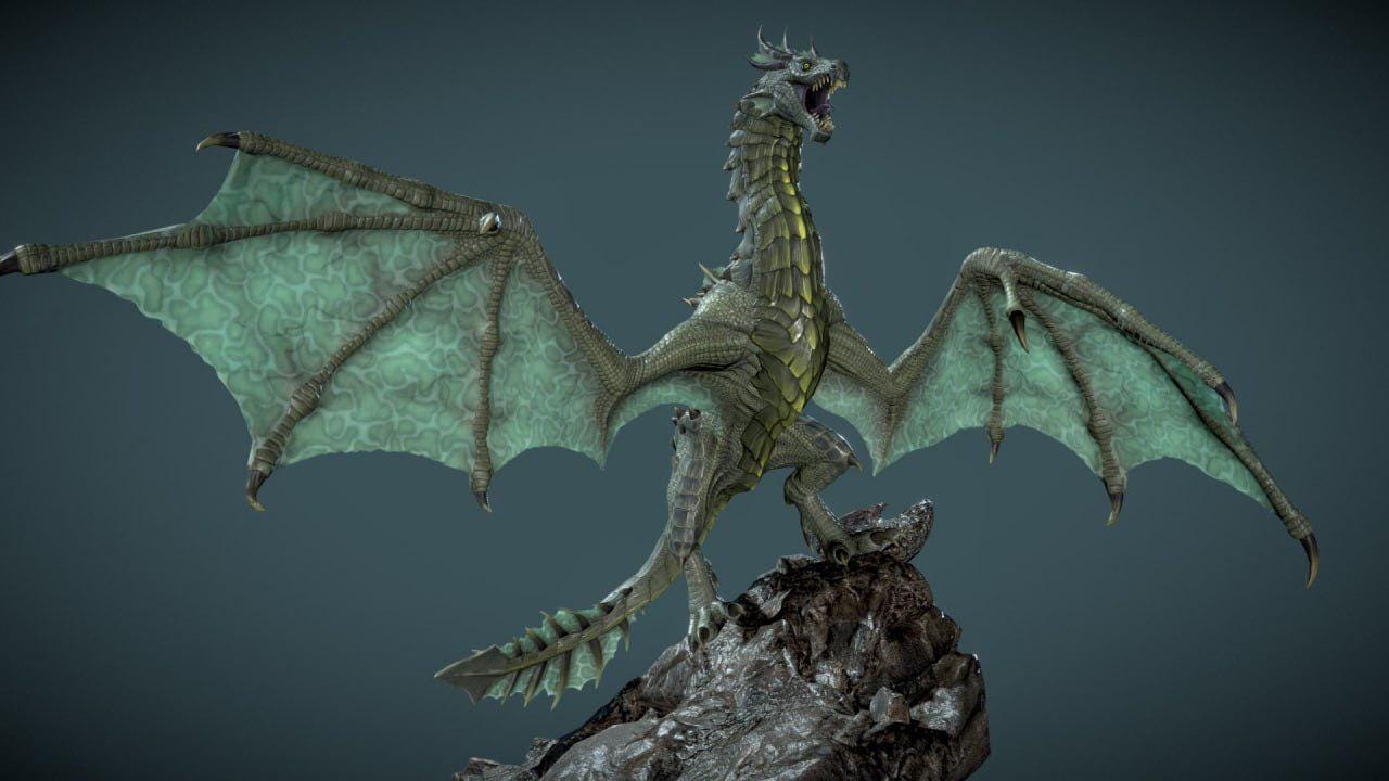 3d Stl Dragon Model,3d Stl Files,stl for Print,digital Print,3d Dragon ...