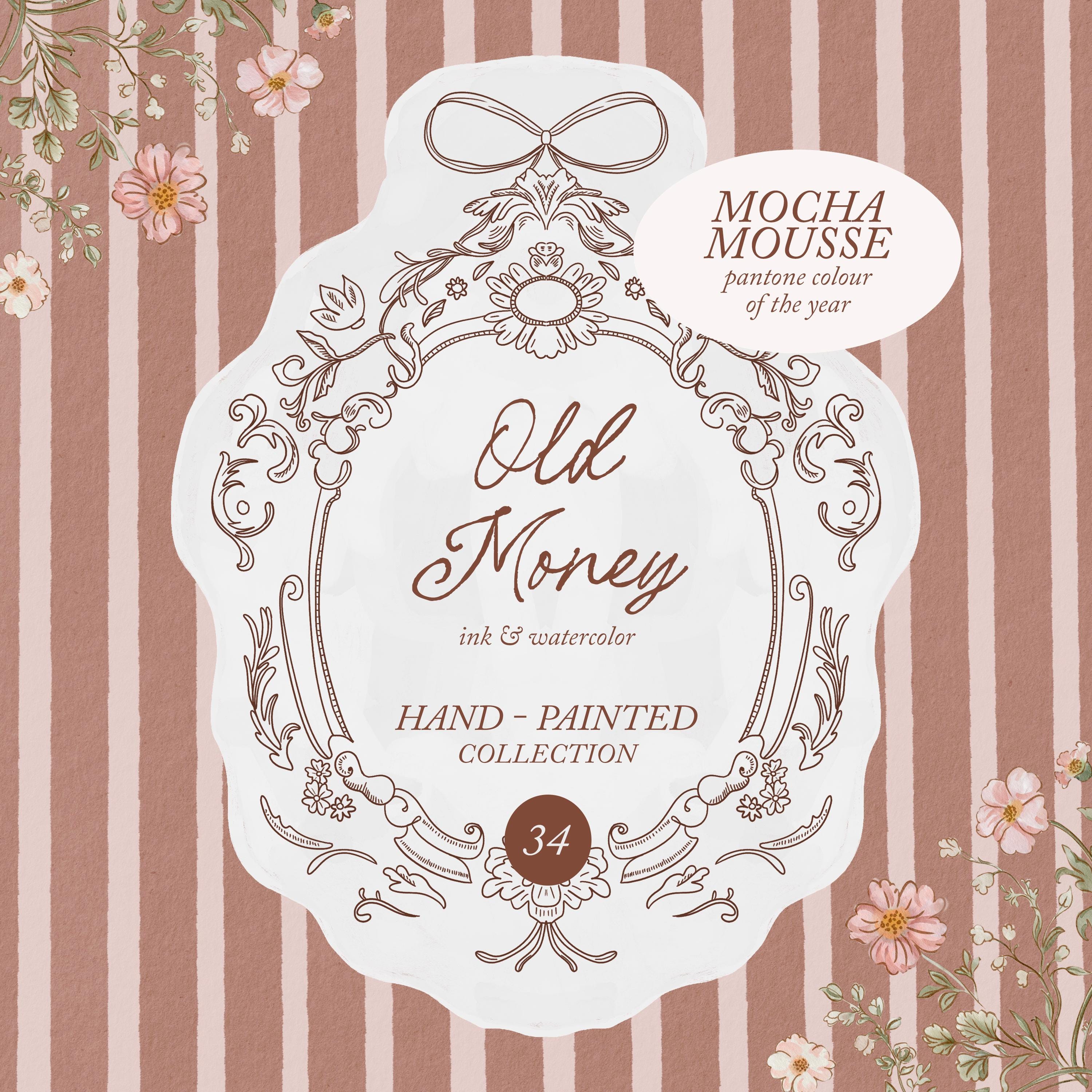 Watercolor Old Money Hand-painted Ink and Watercolor Collection ...