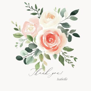 Watercolor Floral Clipart - Blush Peach Flowers - Rustic Loose ...