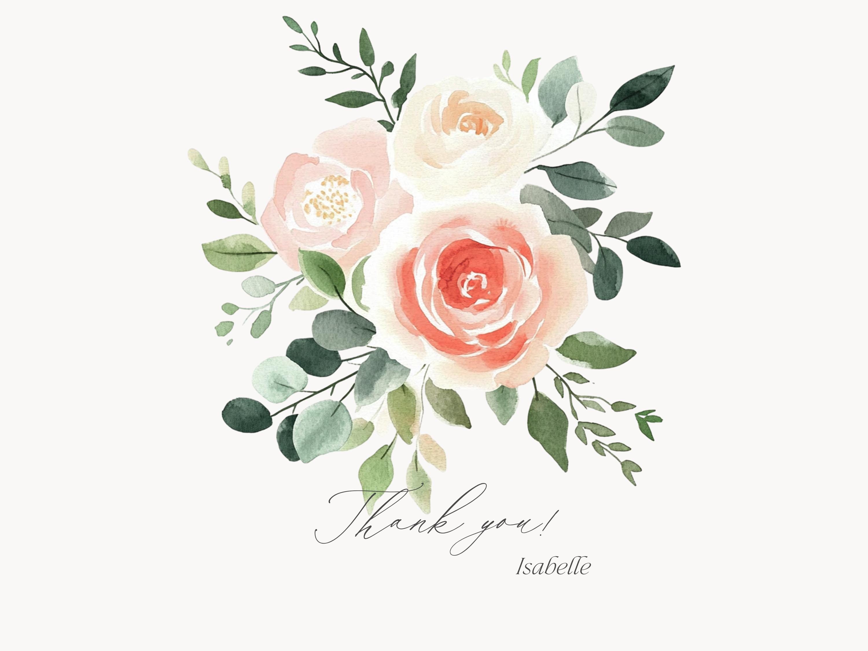 Watercolor Floral Clipart - Blush Peach Flowers - Rustic Loose ...