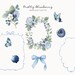 Watercolor Preppy Blueberry Clipart Collection - Not AI - Etsy