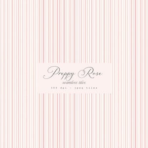 Preppy Rose Seamless Patterns in Grandmillenial Style - Watercolor ...