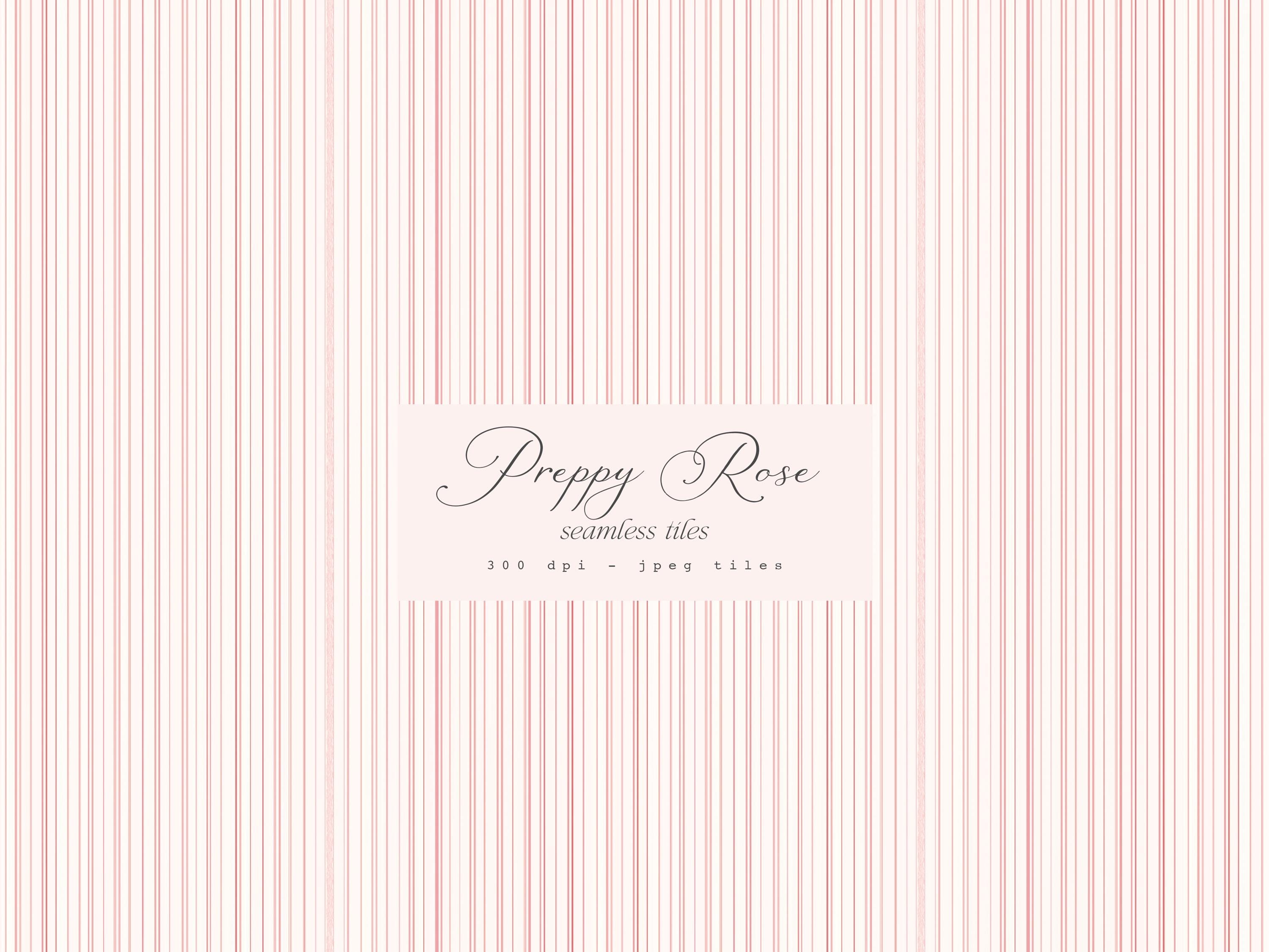 Preppy Rose Seamless Patterns in Grandmillenial Style - Watercolor ...