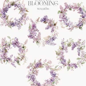 Watercolor Lilac Clipart - Rustic Spring Lilac Collection - Lilac Set ...