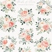 Watercolor Floral Clipart - Blush Peach Flowers - Rustic Loose ...