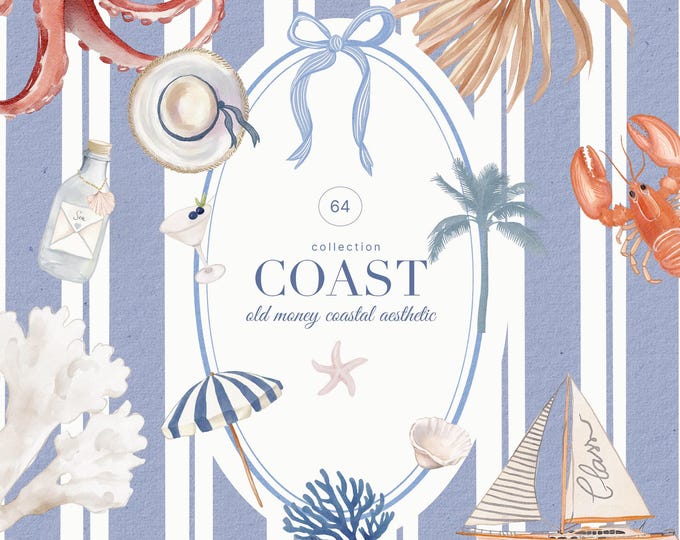 Summer Vacation Watercolor Clipart Set - Tropical Clipart - Pool ...