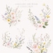 Colorful Wild Flower Collection - Pastel Wild Flowers - Watercolor ...