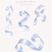 Blue Coquette Watercolor Collection - Ribbon Clipart Set - Blue Bows ...