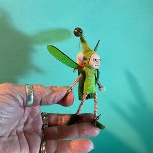 Dinkydarlings 33 OOAK Pixie Fairy Little Green Elf Boy Polymer Clay ...