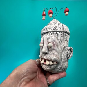 Dinkydarlings 2 OOAK Silly Goof FUNK Stash Jar With Teeth Weird O ...