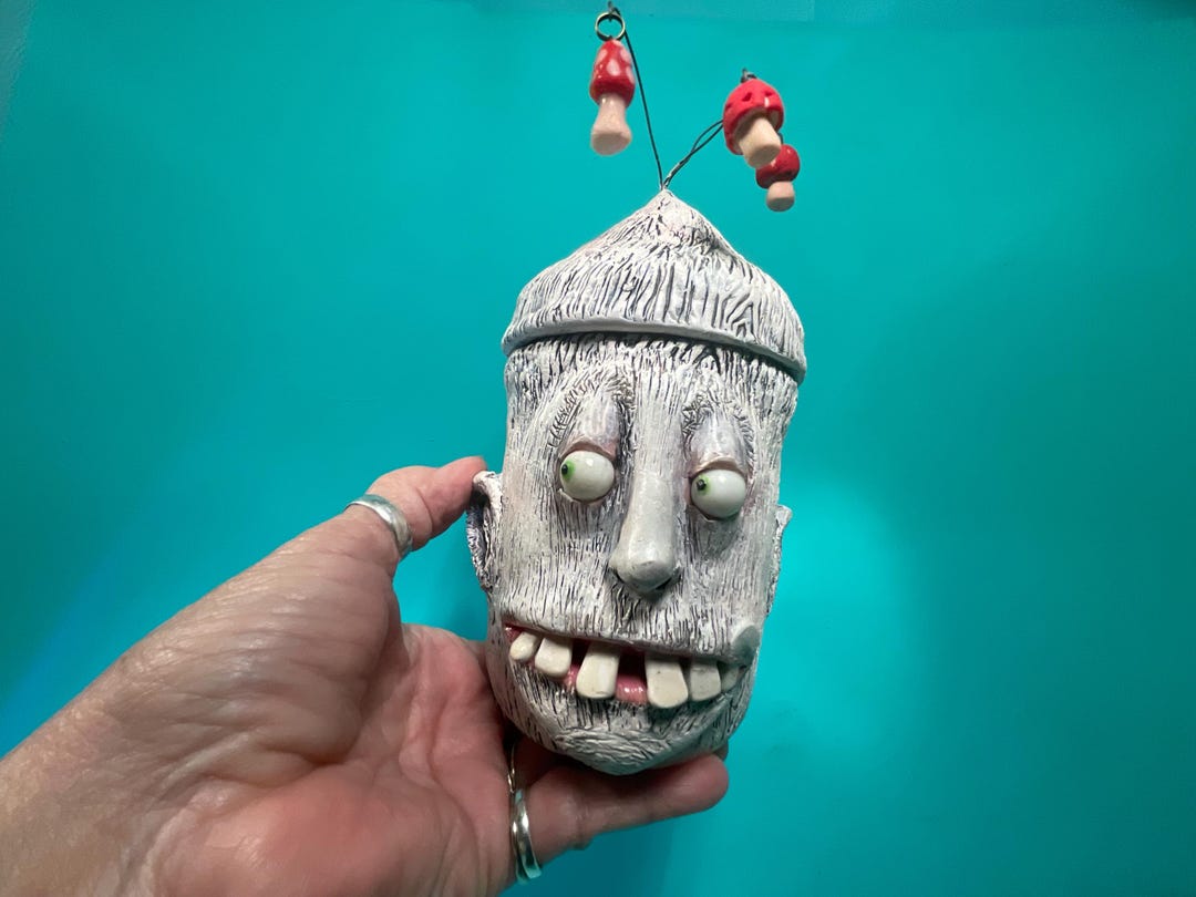 Dinkydarlings 2 OOAK Silly Goof FUNK Stash Jar With Teeth Weird O ...