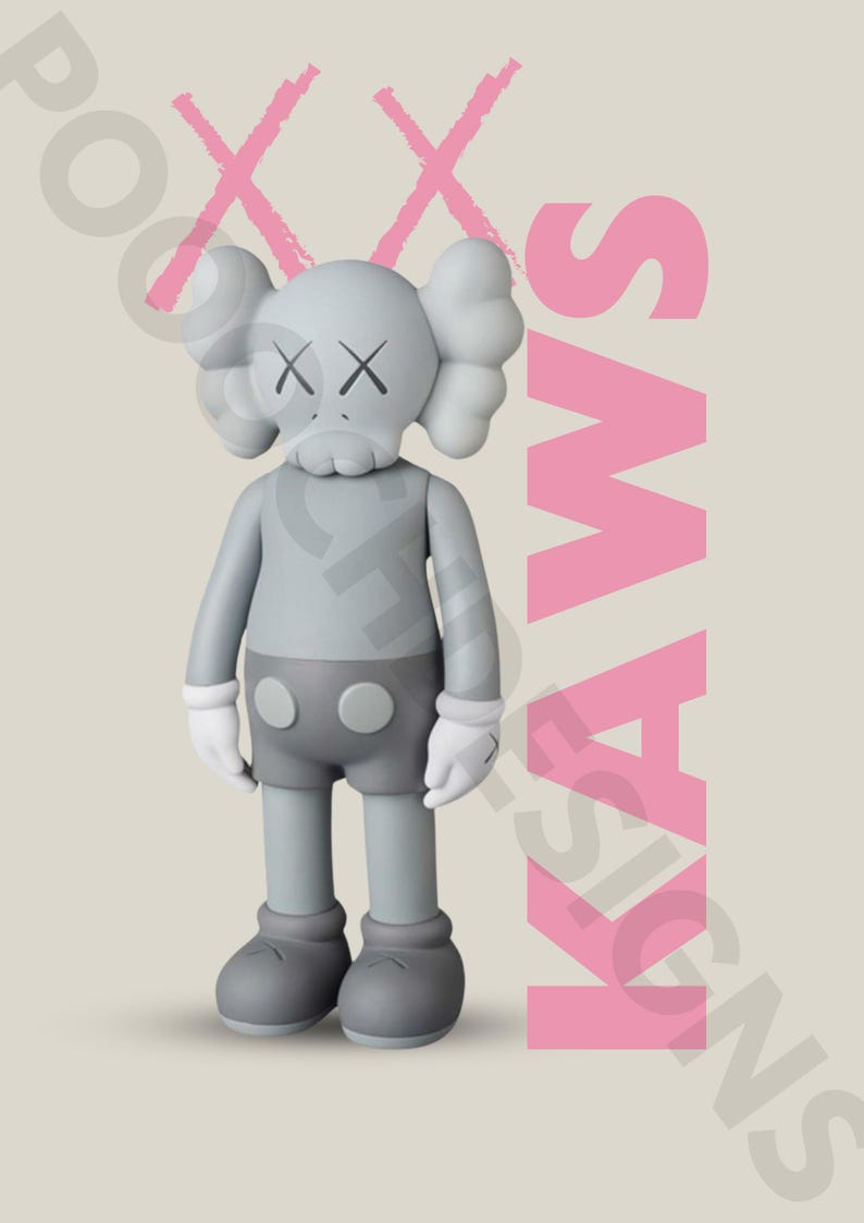 Kaws Wall Art, Kaws Poster, Kaws Figure, Hypebeast Decor, Masculine ...
